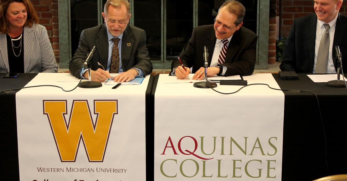 Partnership will lead to WMU engineering degrees for Aquinas students ...